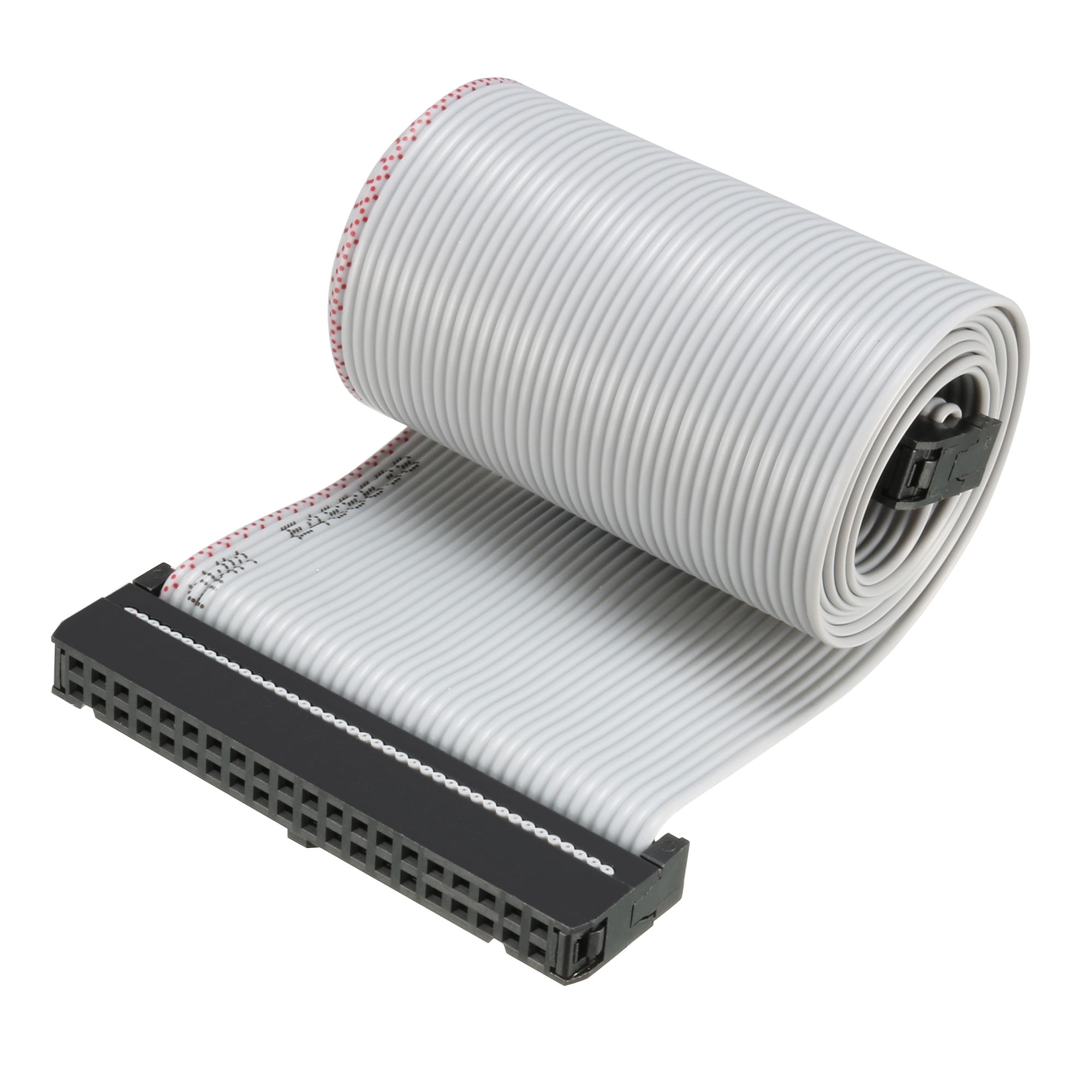 IDC 40P Wire Flat Gray Ribbon Cable 66cm 2.54mm Pitch 1pcs - Walmart.com