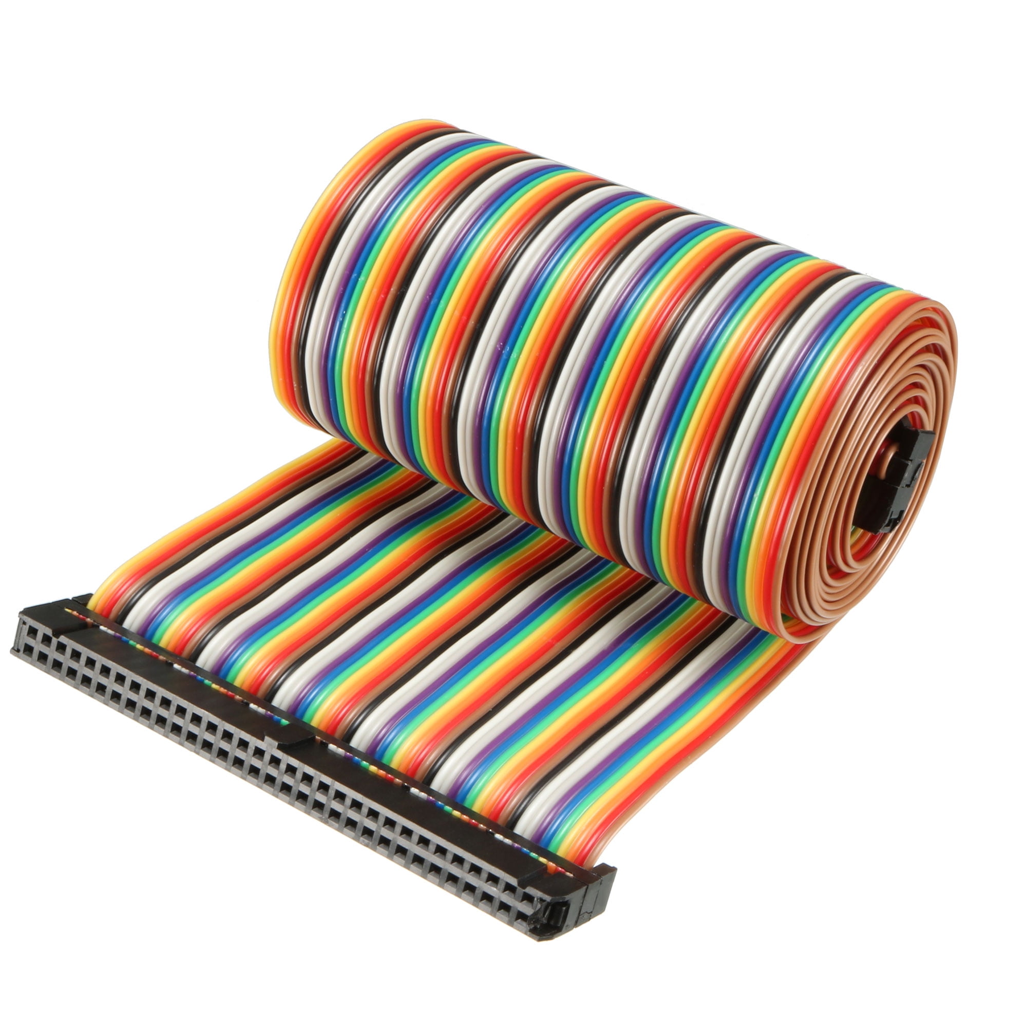IDC 64P Wire Flat Rainbow Ribbon Cable 118cm 2.54mm Pitch 1pcs ...