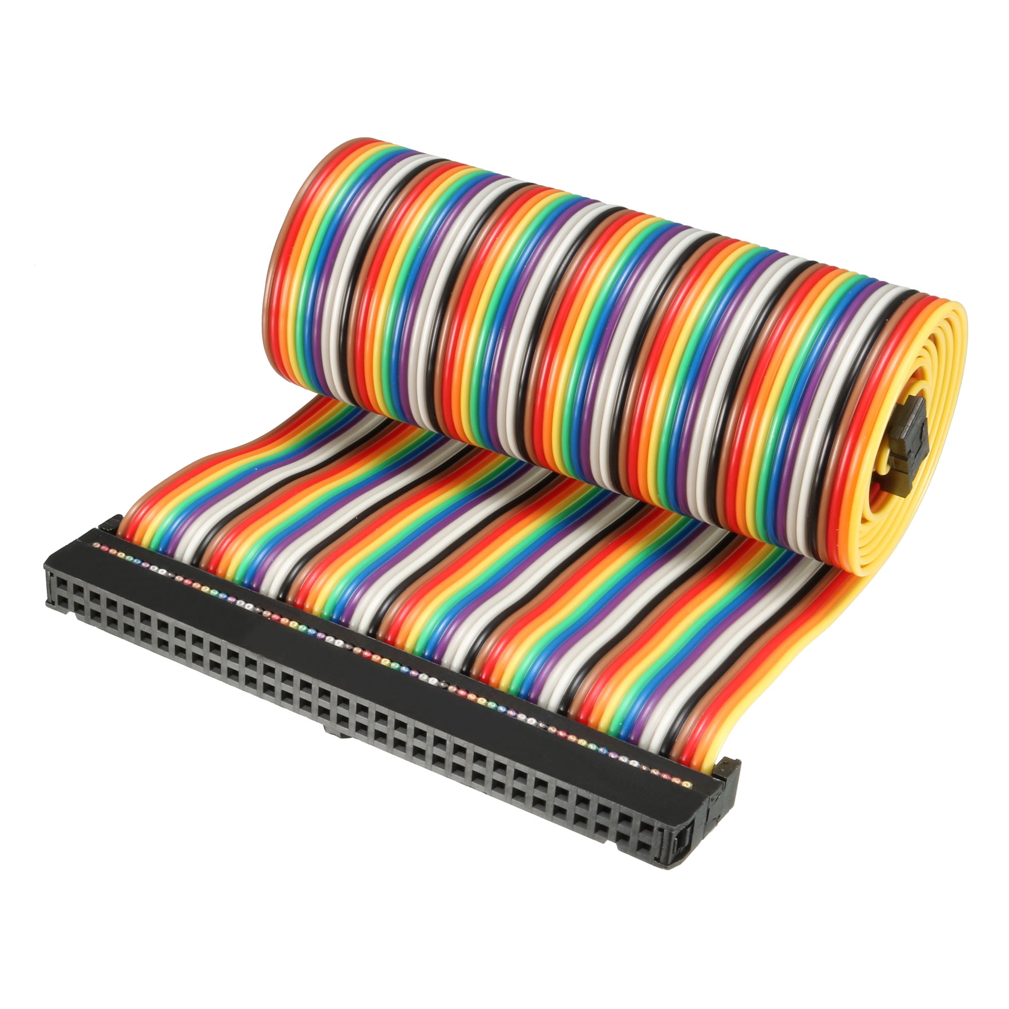 IDC 64P Wire Flat Rainbow Ribbon Cable 66cm 2.54mm Pitch - Walmart ...
