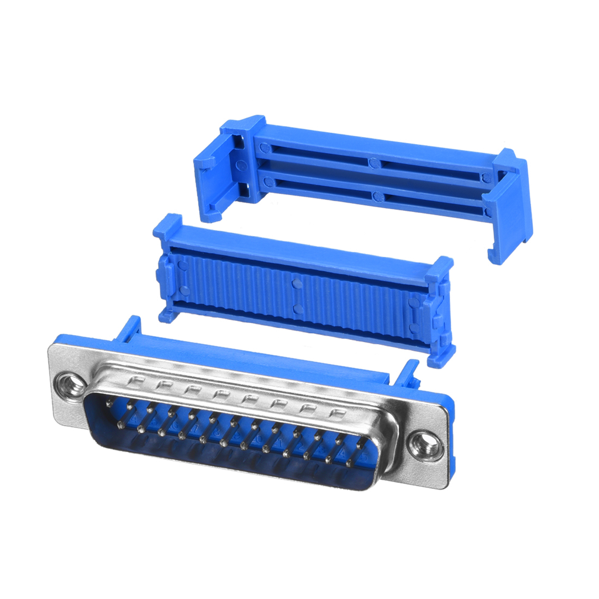 IDC D-Sub Ribbon Cable Connector 25-pin Male IDC Crimp Port Blue 20pcs ...