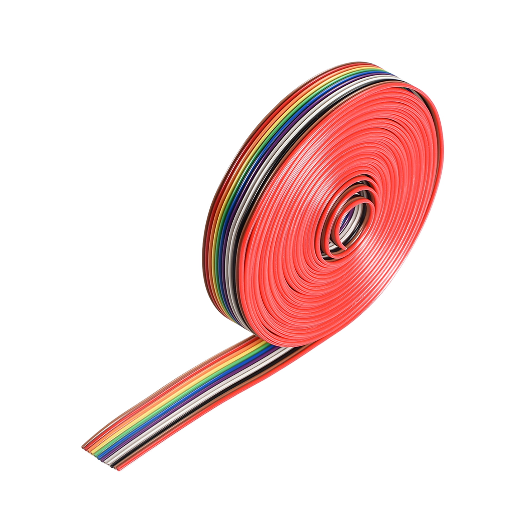 IDC Rainbow Wire Flat Ribbon Cable 12P 1.27mm Pitch 5meter/16.4ft Long ...
