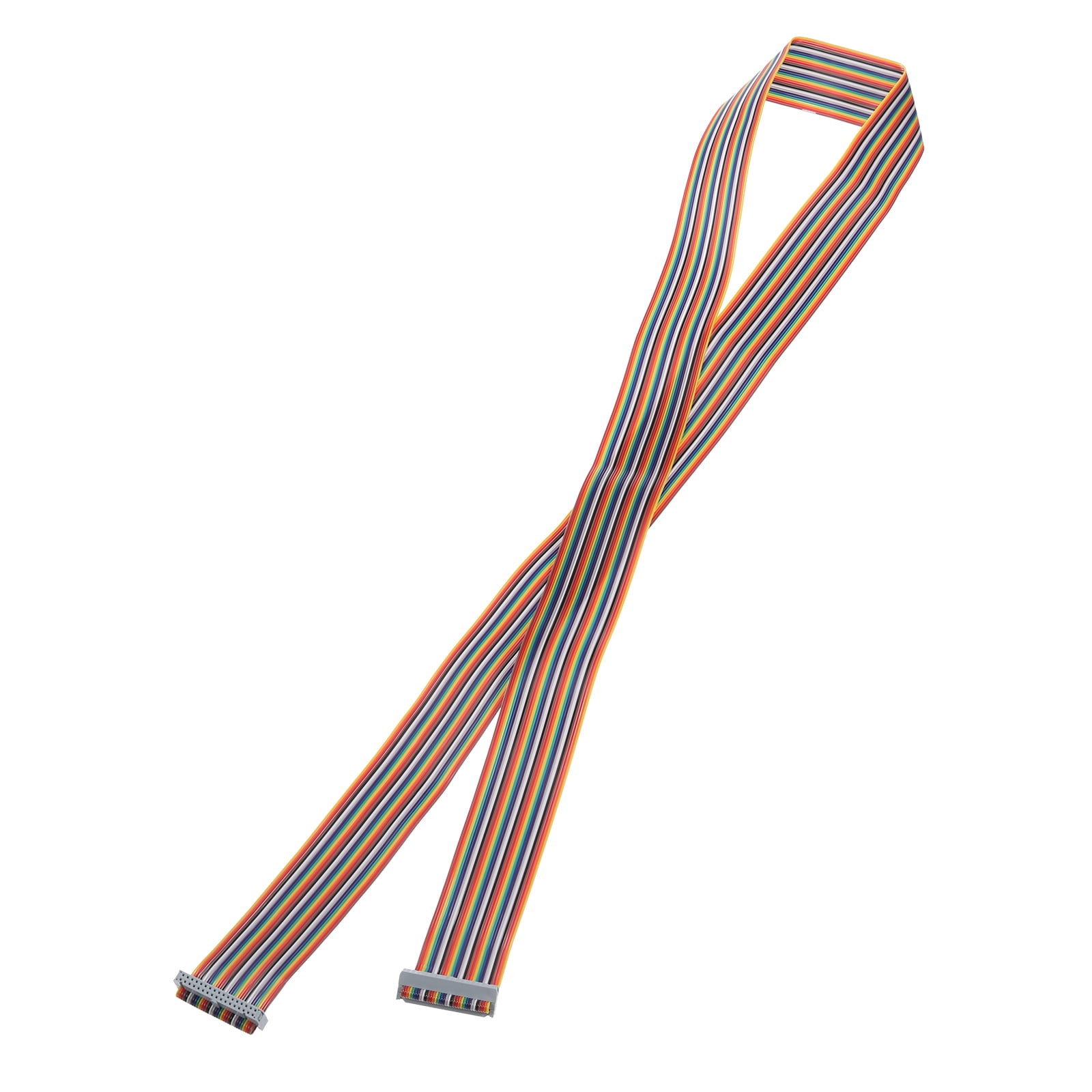 IDC Rainbow Wire Flat Ribbon Cable 2.54mm Pitch 40 Pins FC Dual Female ...