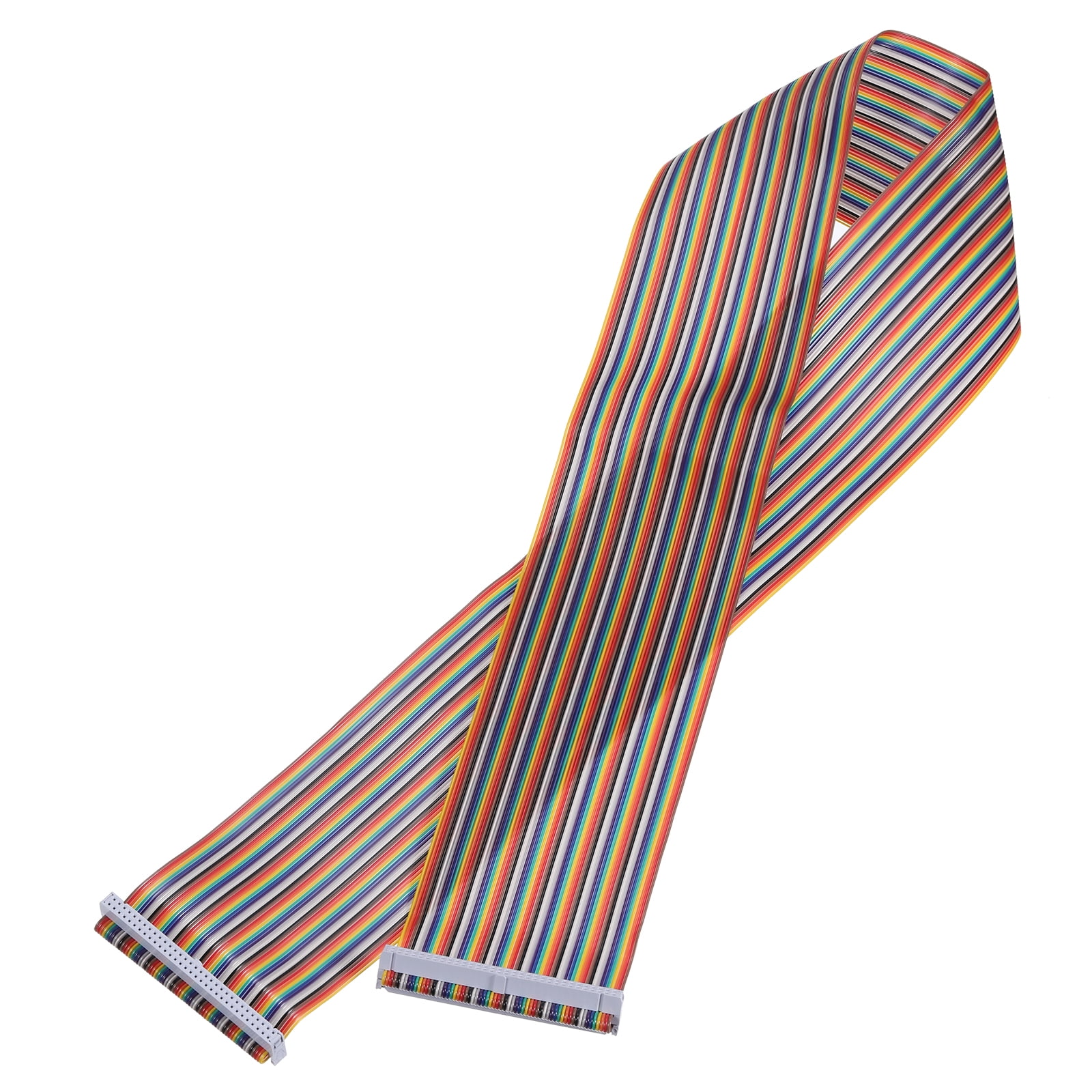 IDC Rainbow Wire Flat Ribbon Cable 2.54mm Pitch 64 Pins FC Dual Female ...