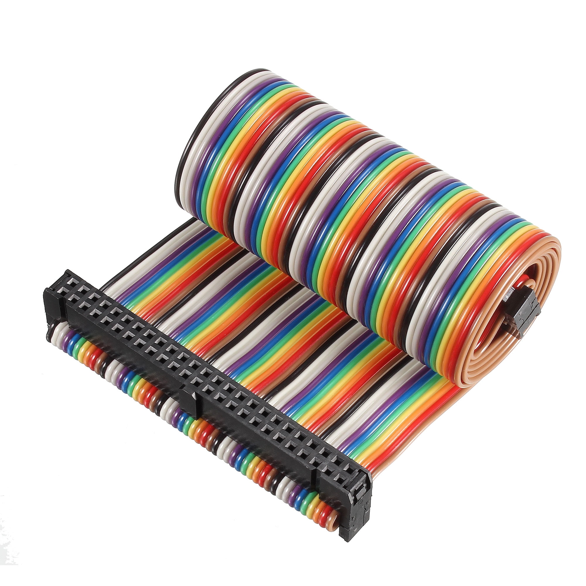 IDC Rainbow Wire Flat Ribbon Cable 50P D-type FC/FC Connector 2.54mm ...