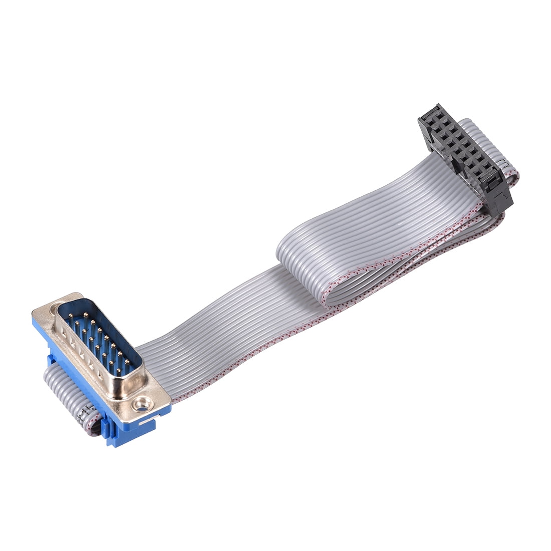 IDC Wire Flat Ribbon Cable DB15 Male to FC-16 Female Connector 2.54mm Pitch 20cm Long - Walmart.com