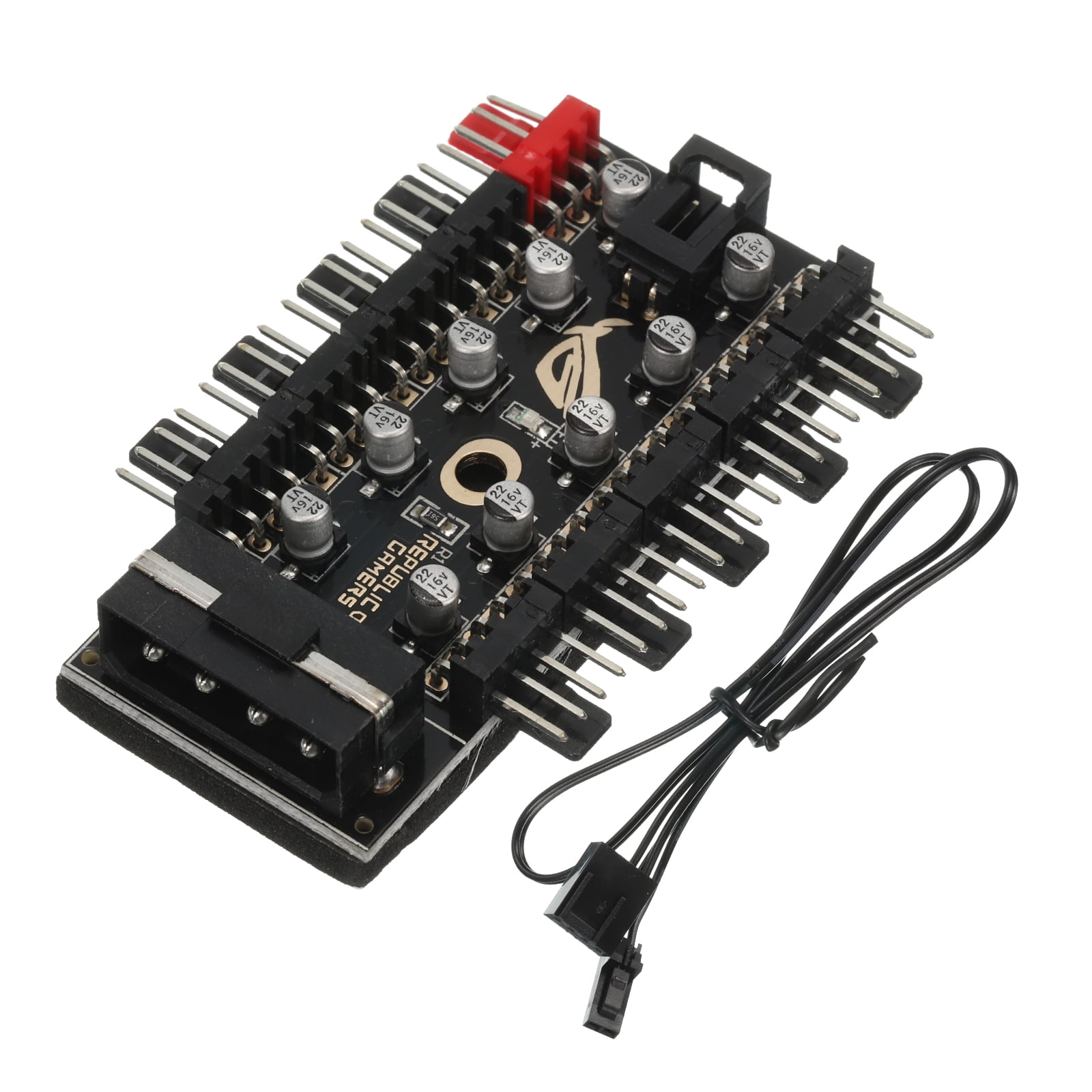 IDE 10 Port 4Pin Case Fan Hub, PWM Splitter Motherboard Cooler CPU ...