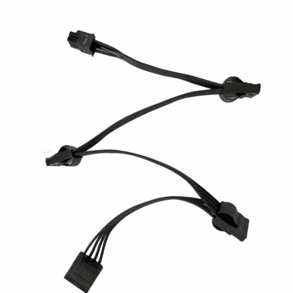 IDE 6Pin to 4 Port 4Pin Power Cable Adapter Splitter For Desktop Power ...