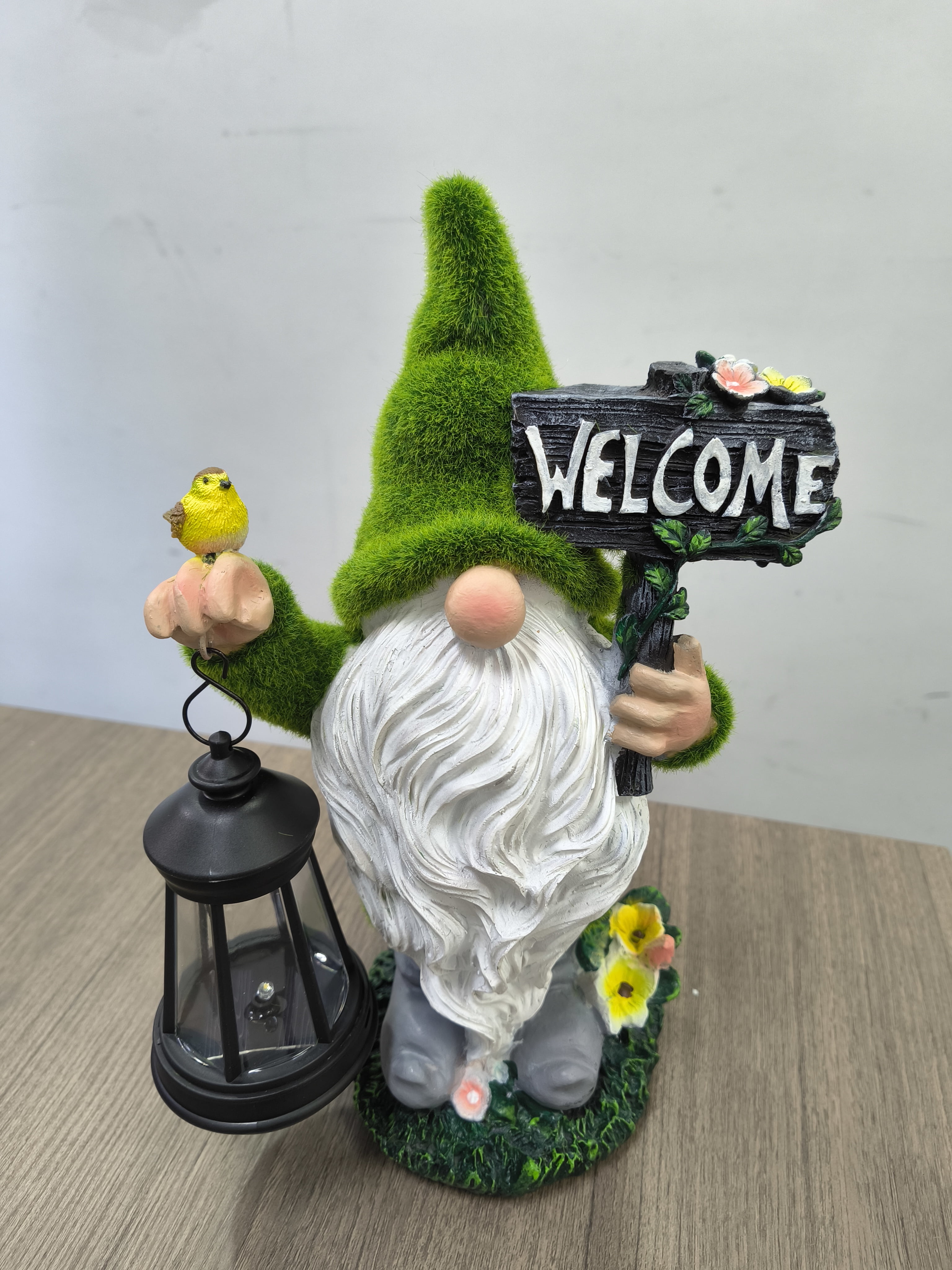 IDEA SHOW Statuettes of resin,Gnomes Solar Garden Statues,Resin Gnome ...