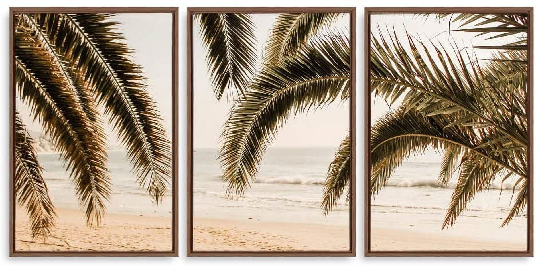 IDEA4WALL 3 Piece Canvas Wall Art Tropical Palm Trees Canvas Prints ...