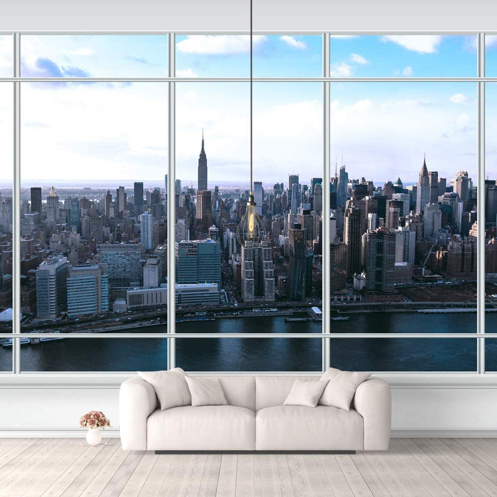 IDEA4WALL 4pcs City Landscape Peel and Stick Wallpaper Removable Wall ...