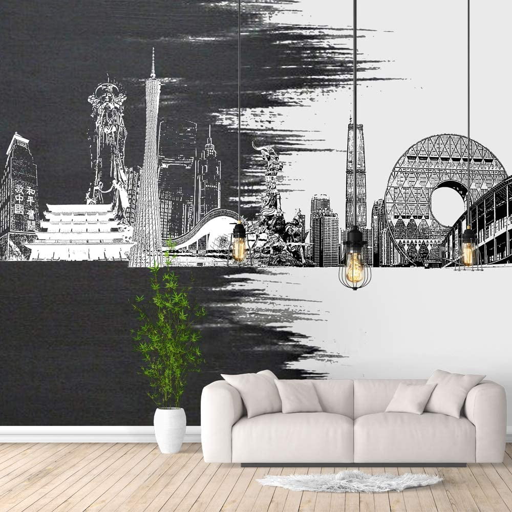 IDEA4WALL 4pcs Floral Peel and Stick Wallpaper Removable Wall Murals ...