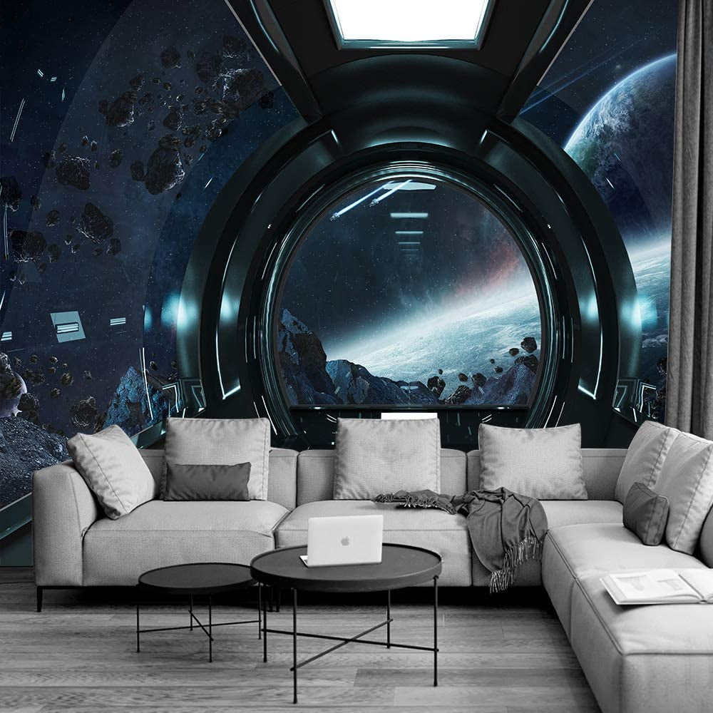 IDEA4WALL 4pcs Steel Feature Peel and Stick Wallpaper Removable Wall ...