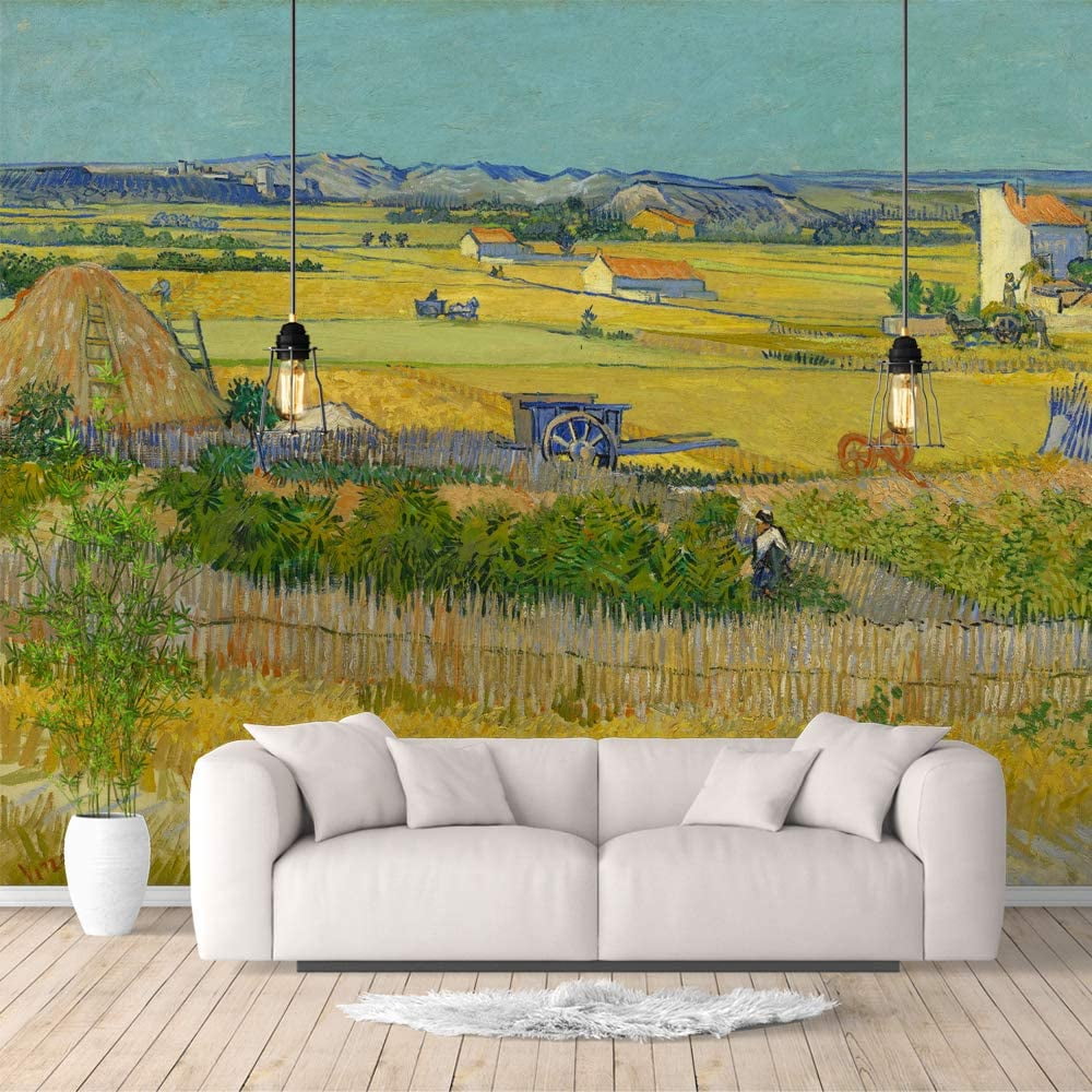 IDEA4WALL 4pcs Van Gogh Art Painting Peel and Stick Wallpaper Removable ...