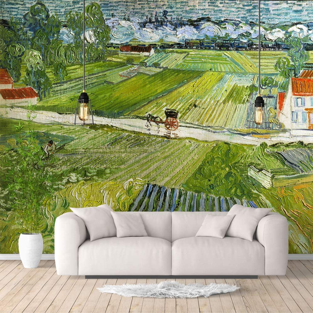 IDEA4WALL 4pcs Van Gogh Art Painting Peel and Stick Wallpaper Removable ...