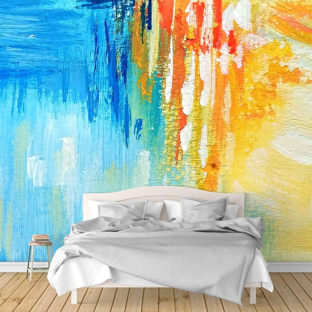 IDEA4WALL 6pcs Abstract Painting Peel and Stick Wallpaper Removable ...