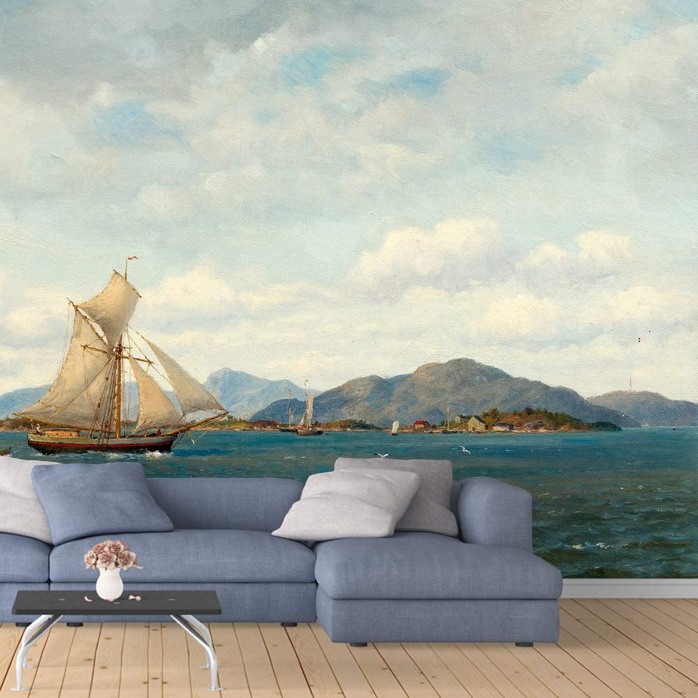 IDEA4WALL 6pcs Landscape Peel and Stick Wallpaper Removable Wall Murals ...