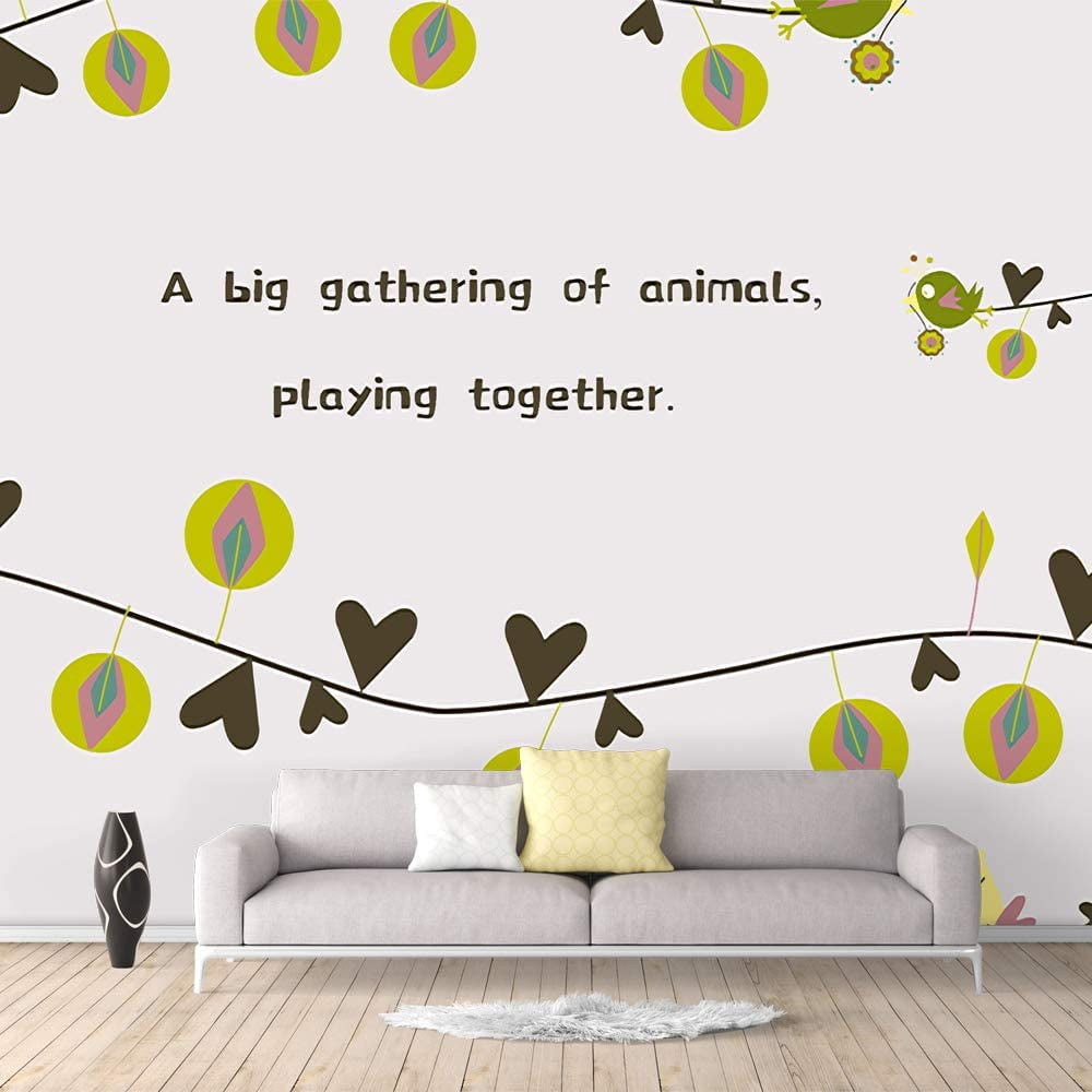 IDEA4WALL 6pcs Minimalist Illustration Peel and Stick Wallpaper ...