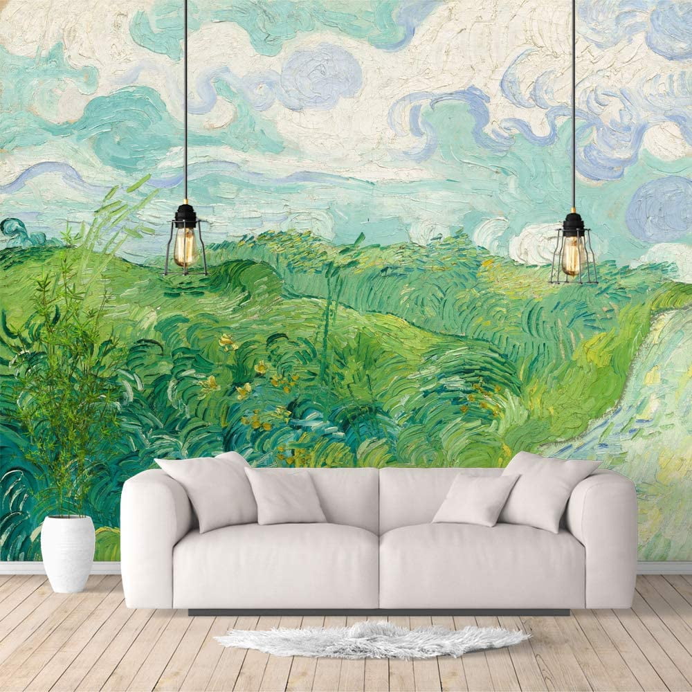 IDEA4WALL 6pcs Road Between Green Grass in the Countryside Peel and ...