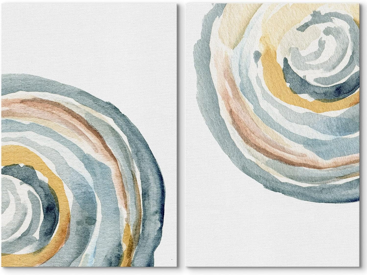 IDEA4WALL Adhesive Canvas Print Wall Art Set Geometric Pastel Water ...