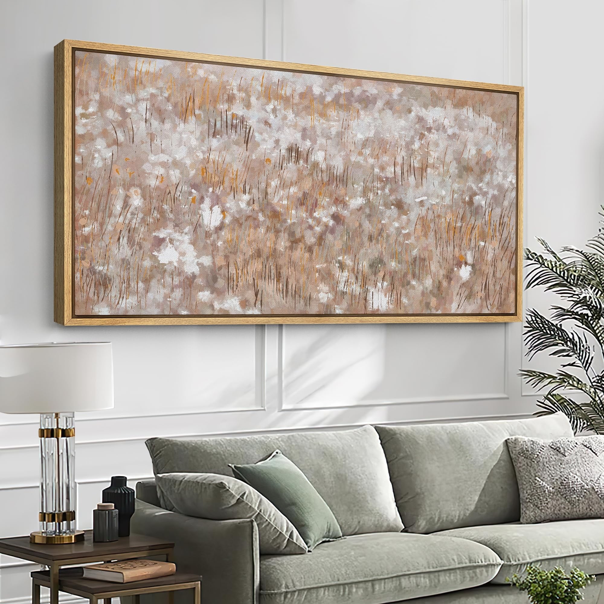 IDEA4WALL Extra Large Framed Canvas Print Wall Art Floral Field ...