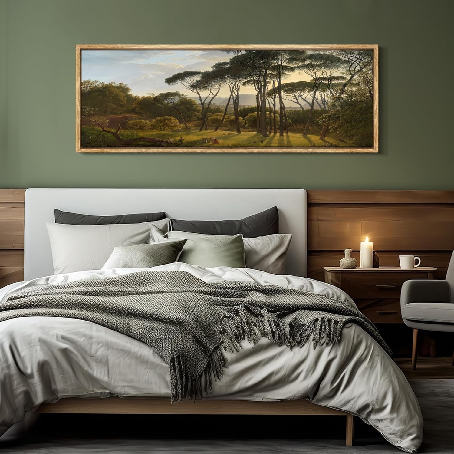 IDEA4WALL Extra Large Framed Canvas Print Wall Art Forest Clearing ...