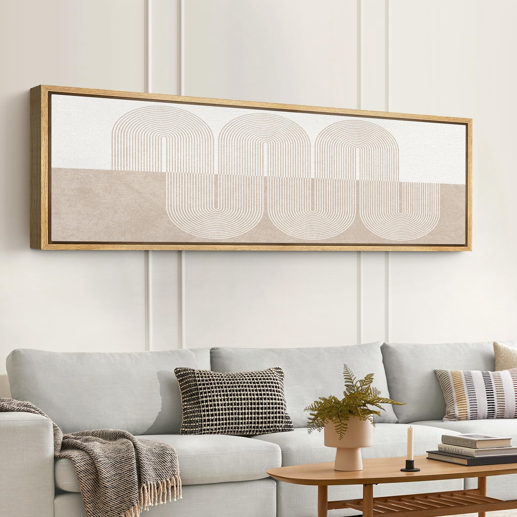 IDEA4WALL Extra Large Framed Canvas Print Wall Art Minimalist Line Art ...