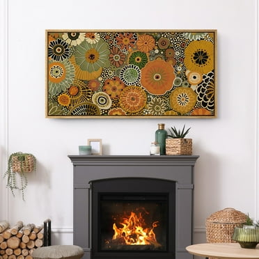 IDEA4WALL Extra Large Framed Canvas Print Wall Art Pastoral Countryside Landscape with Trees ...