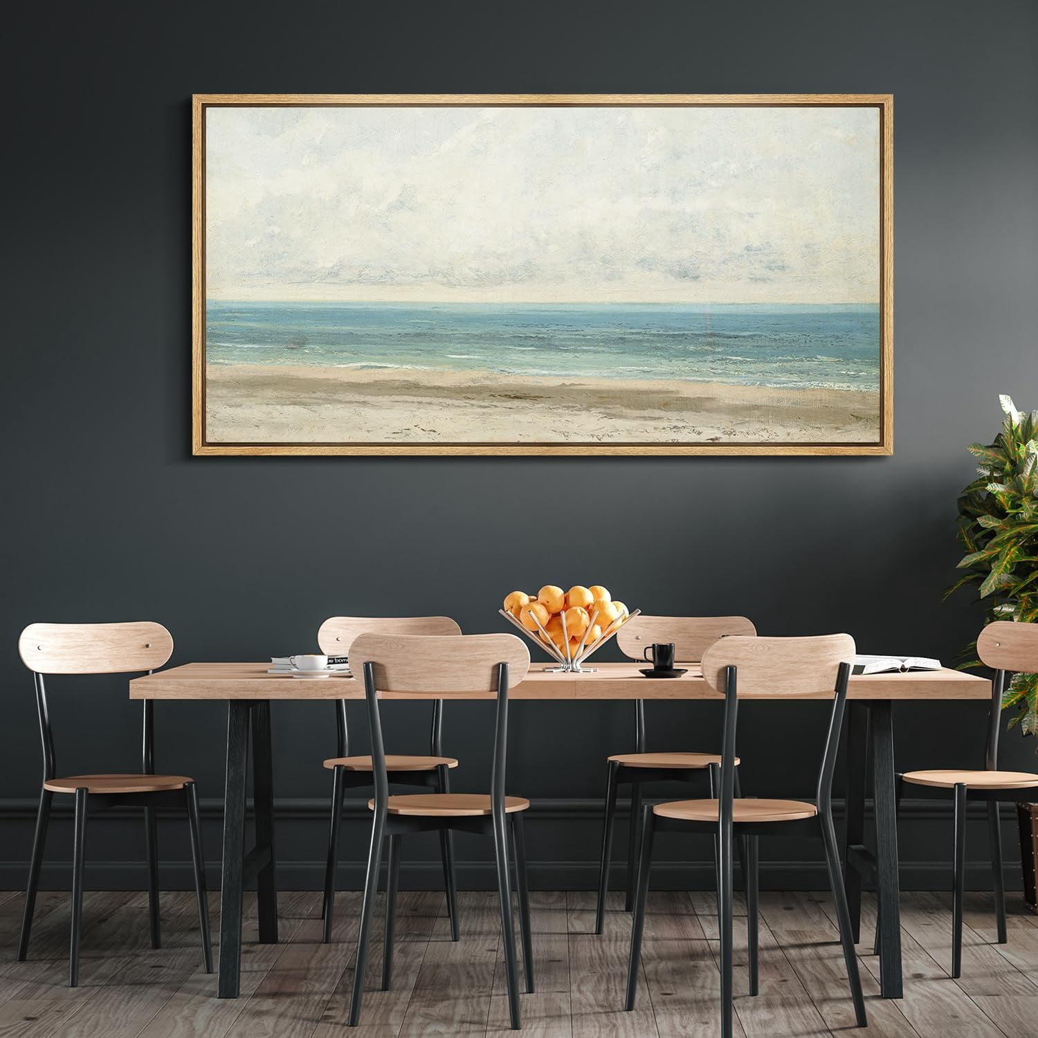IDEA4WALL Extra Large Framed Canvas Print Wall Art Serene Seaside ...