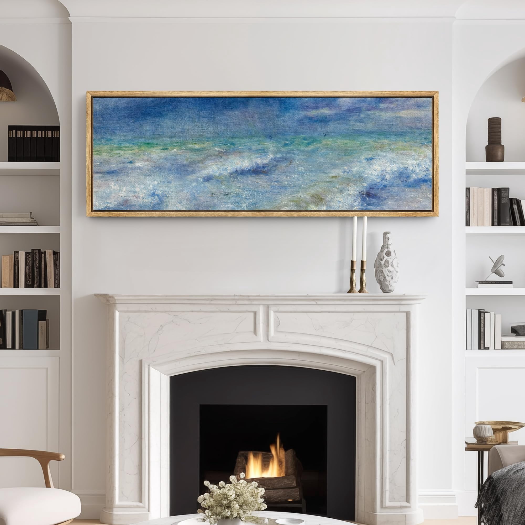 IDEA4WALL Extra Large Framed Canvas Print Wall Art Serenity at Sea ...