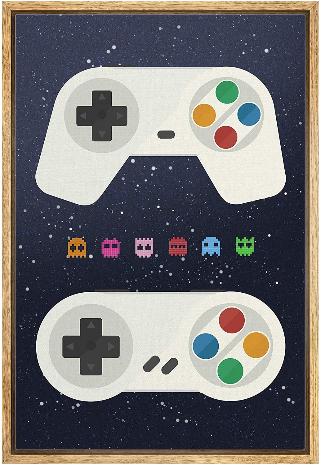 IDEA4WALL Framed Canvas Art Wall Decor Classic Video Game Handheld ...