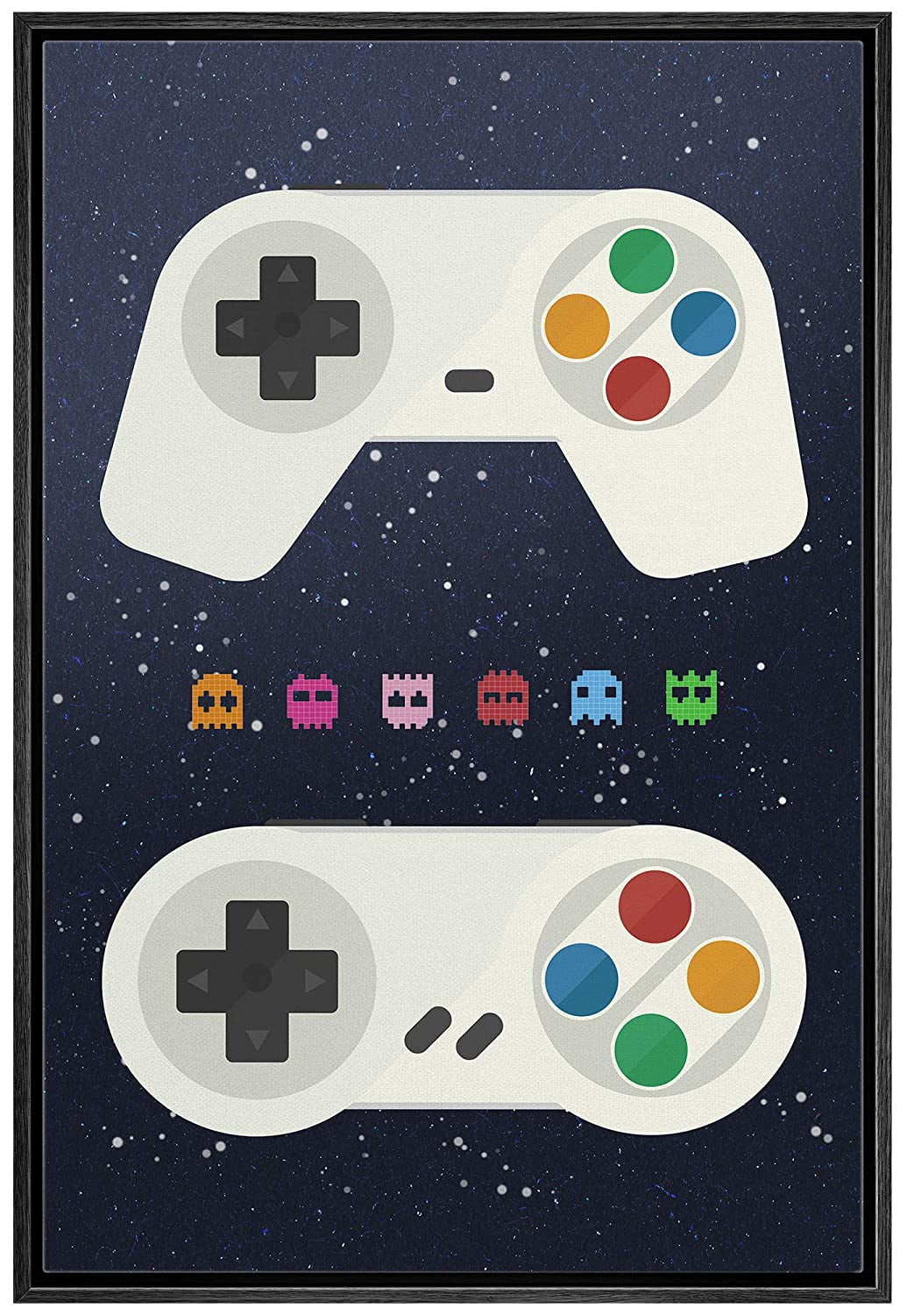 IDEA4WALL Framed Canvas Art Wall Decor Classic Video Game Handheld ...