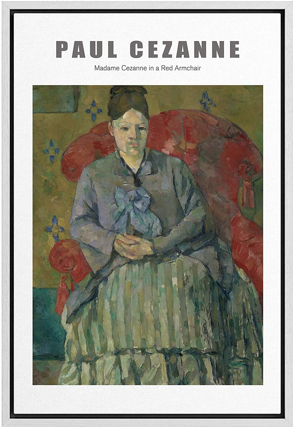 IDEA4WALL Framed Canvas Art Wall Decor Madame Cezanne in a Red Armchair ...