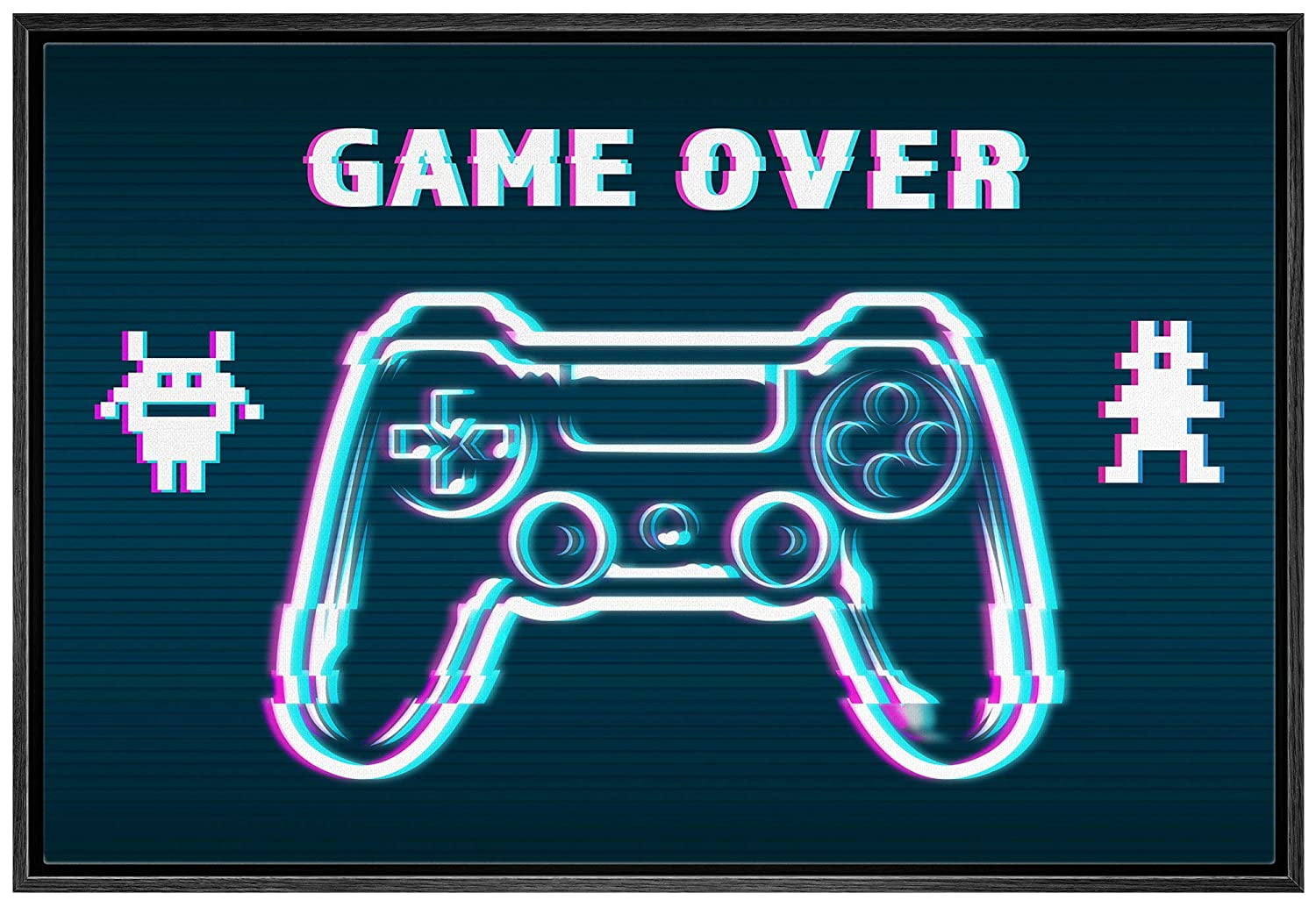 IDEA4WALL Framed Canvas Art Wall Decor Video Arcade Playstation Console ...