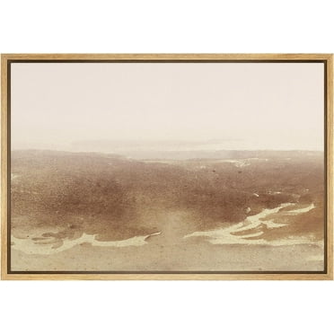 IDEA4WALL Framed Canvas Wall Art Retro Majestic Oak Tree Drawing Detailed Illustrations Black ...