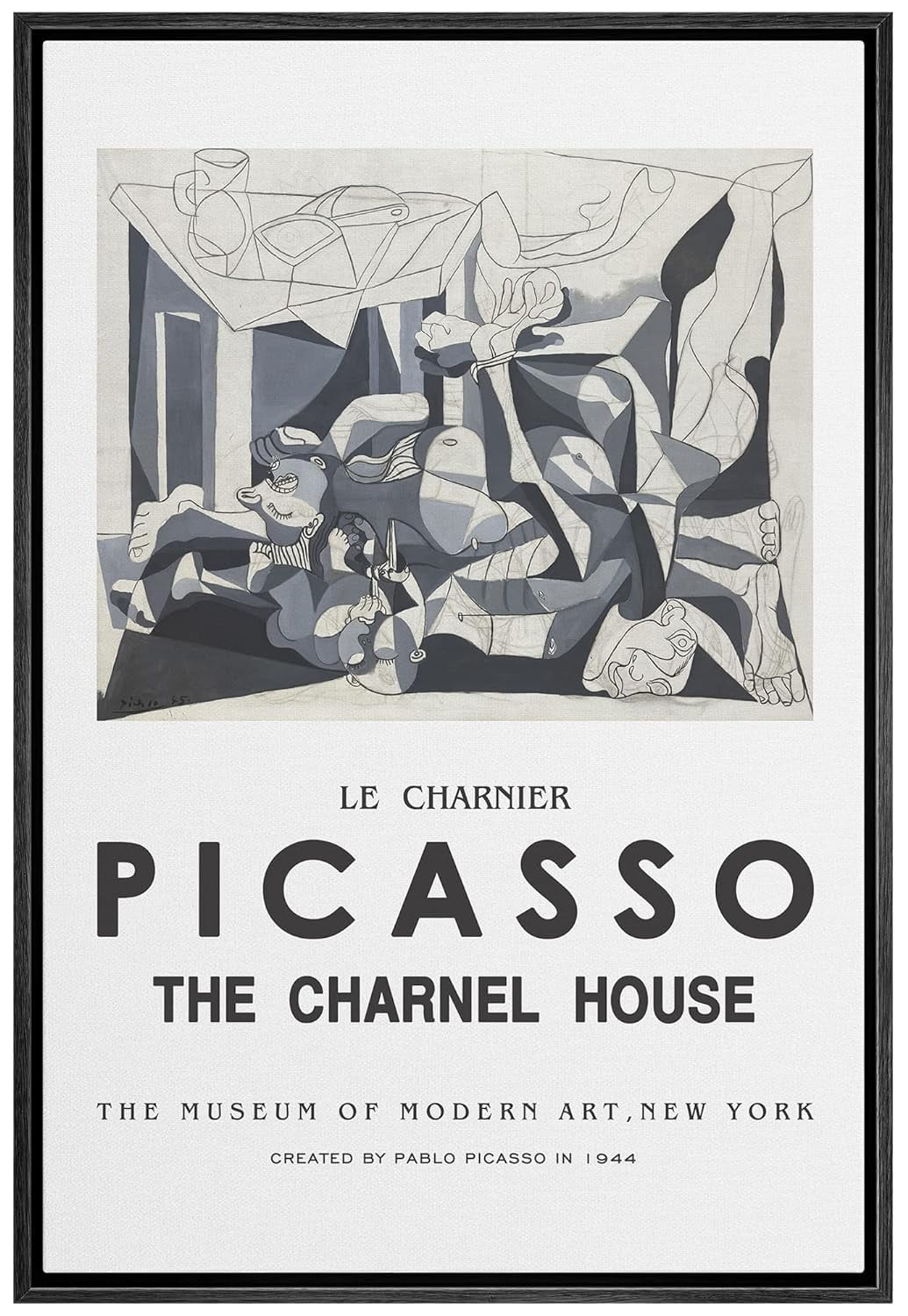 IDEA4WALL Framed Canvas Print The Charnel House by Pablo Picasso ...