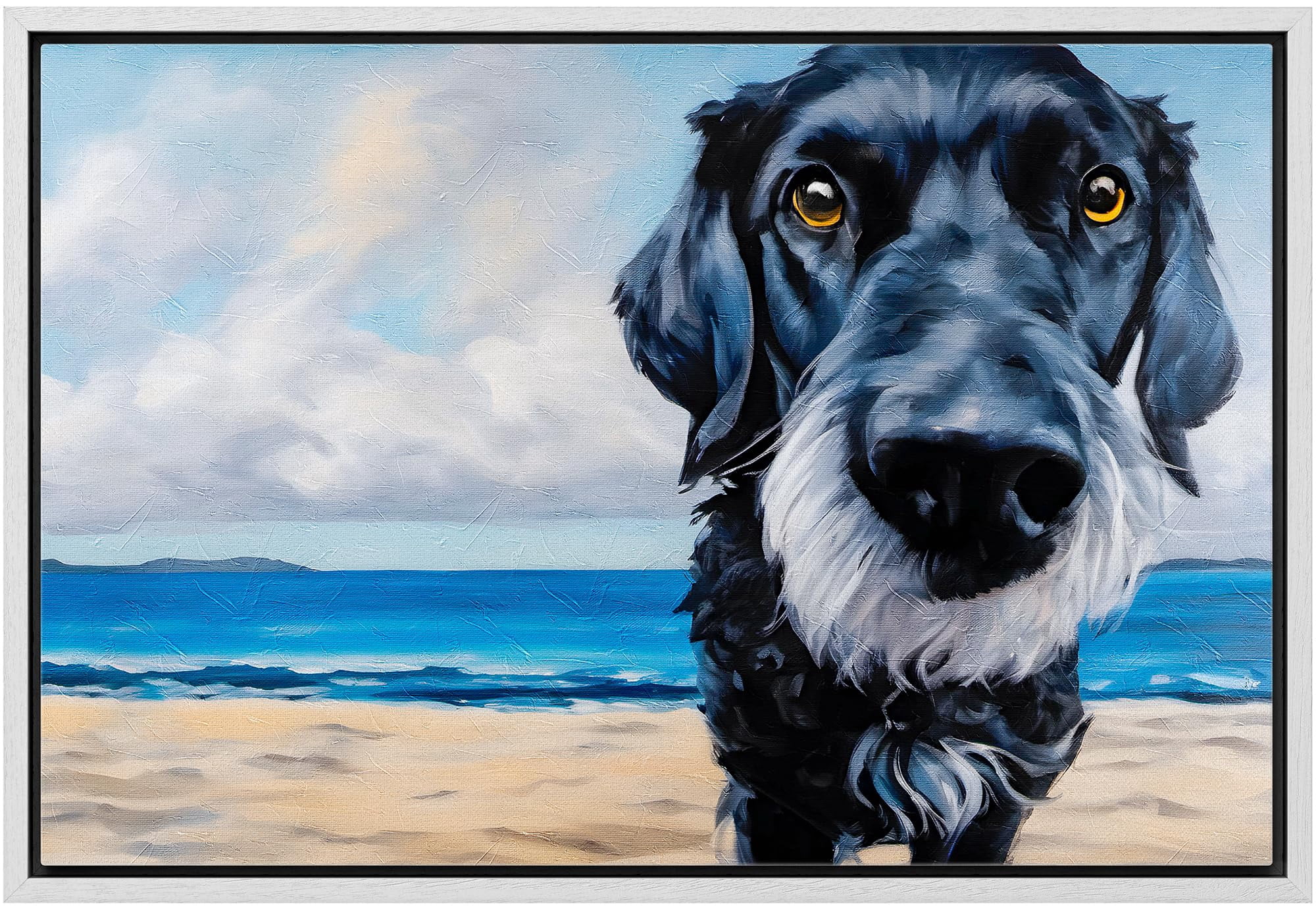 IDEA4WALL Framed Canvas Print Wall Art Seaside Sentine Majestic Black ...
