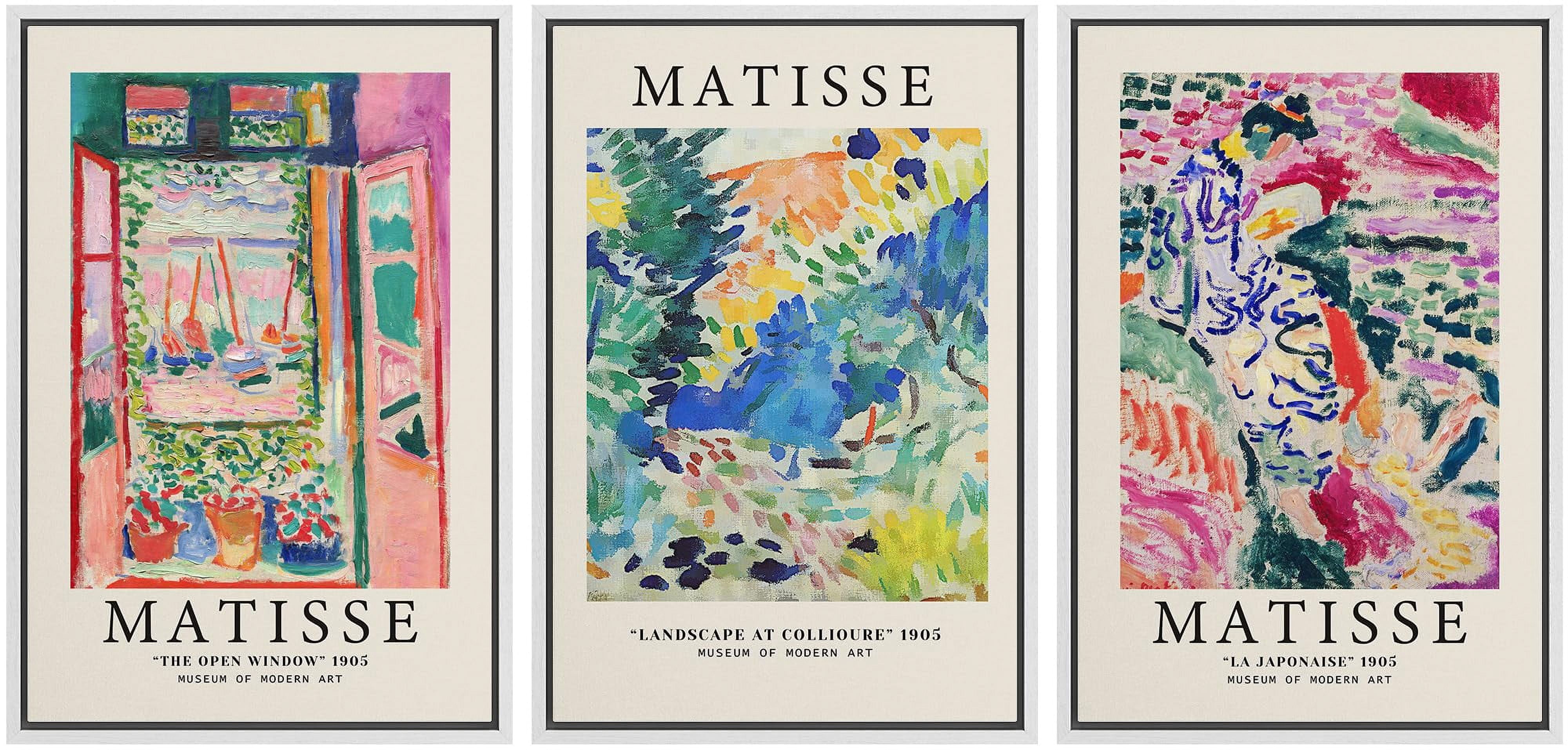 IDEA4WALL Framed Canvas Print Wall Art Set of 3 Henri Matisse ...