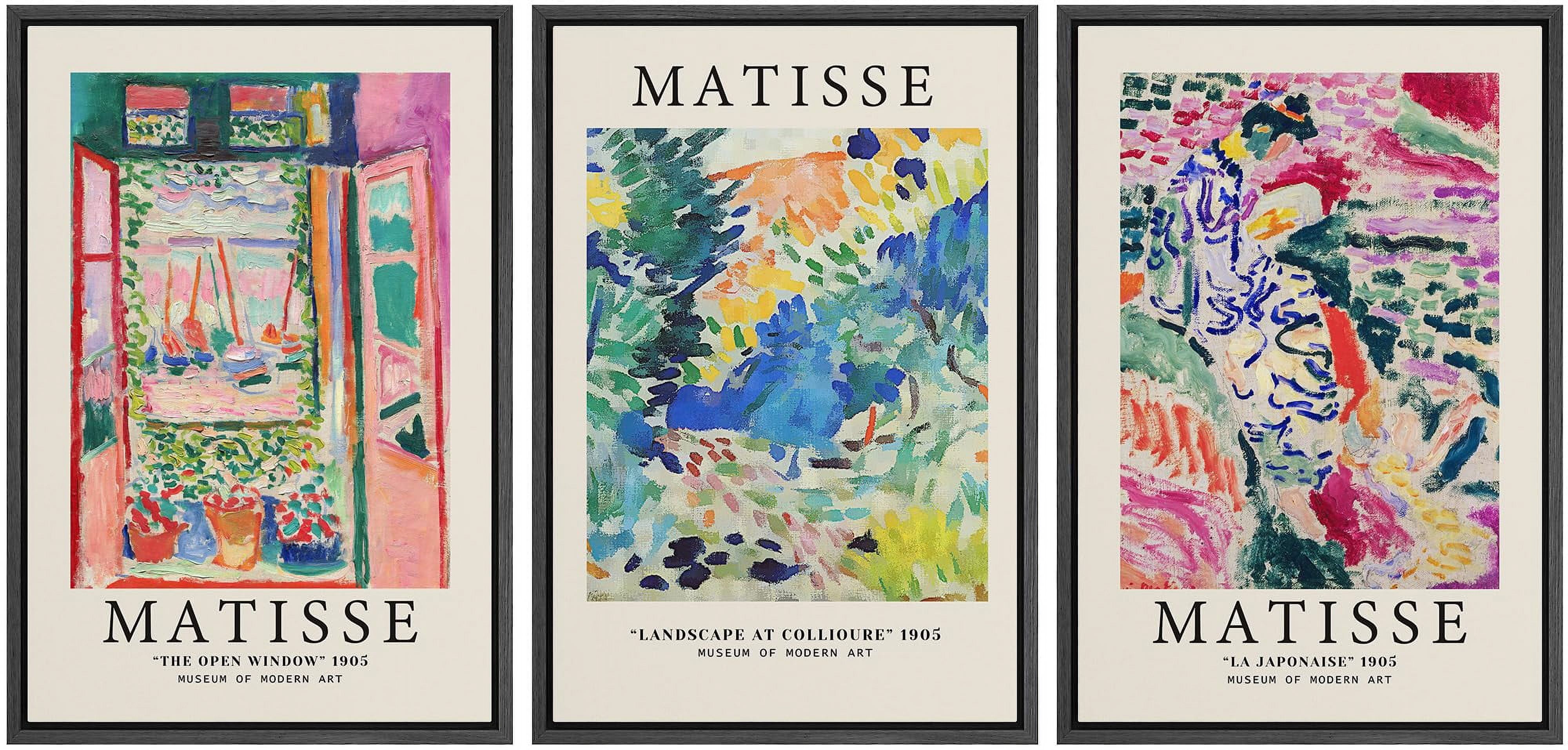 IDEA4WALL Framed Canvas Print Wall Art Set of 3 Henri Matisse ...