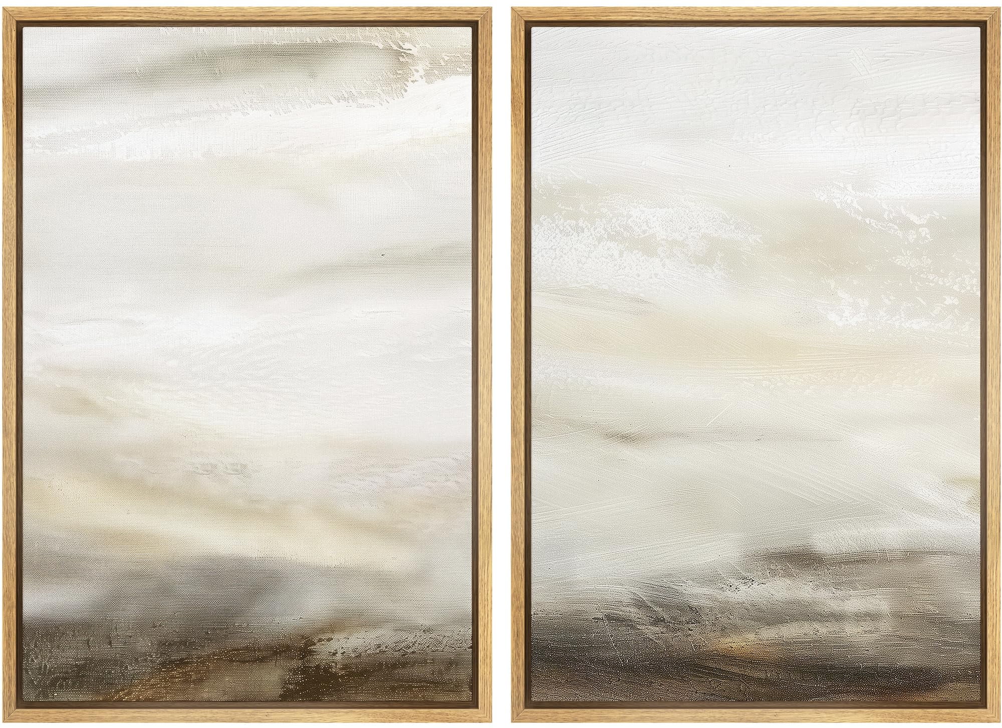 IDEA4WALL Framed Canvas Print Wall Art Set Abstract Indistinct Tornado ...