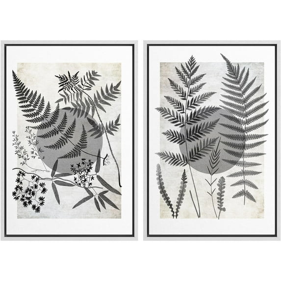 IDEA4WALL Framed Canvas Print Wall Art Set Minimalist Monochrome ...