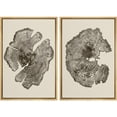IDEA4WALL Framed Canvas Print Wall Art Set Natural Wood Rings Rustic ...