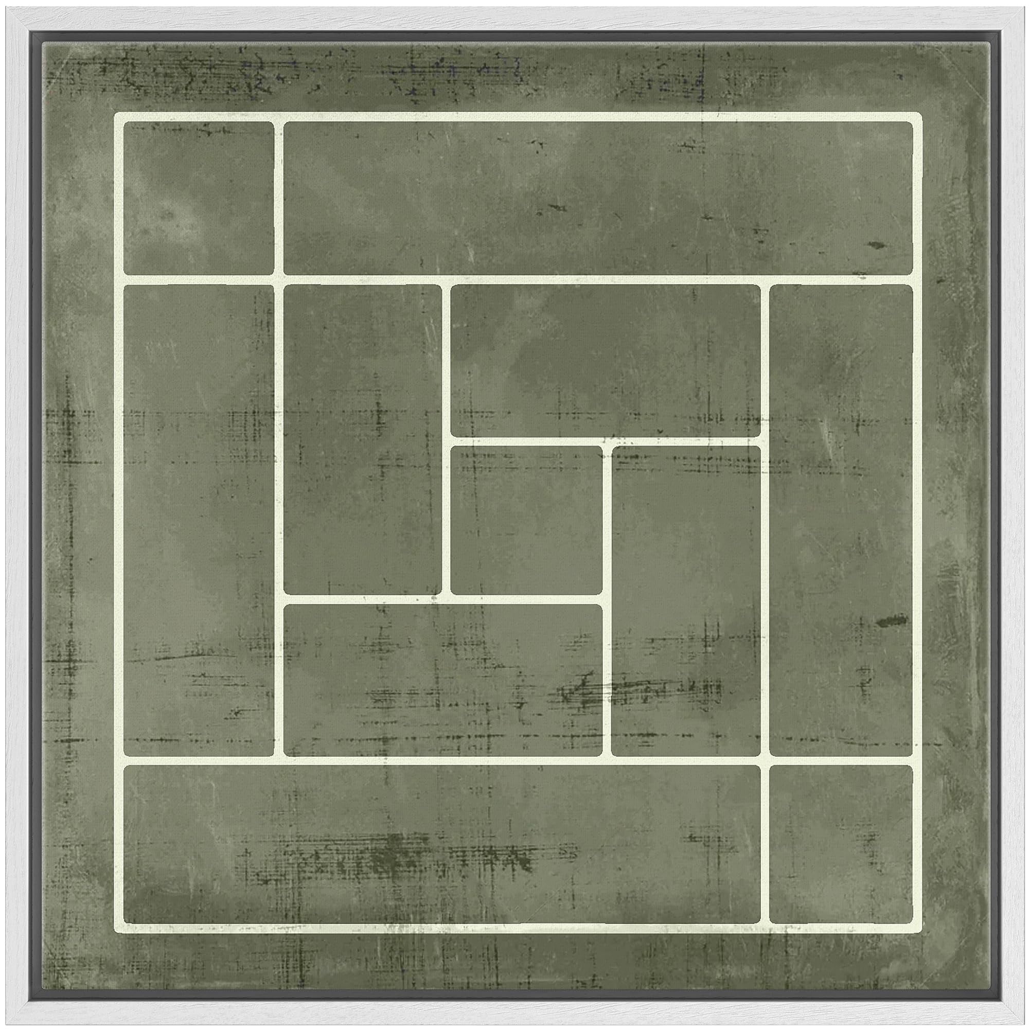 IDEA4WALL Framed Canvas Print Wall Art Variety Squares Abstract ...