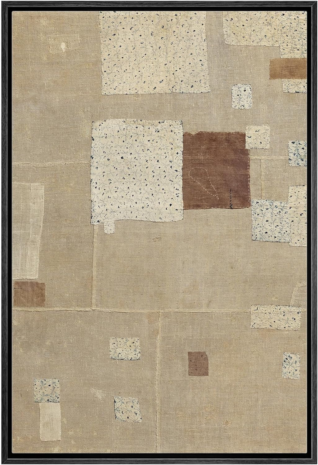 IDEA4WALL Framed Canvas Wall Art Dark Abstract Gradient Patches ...