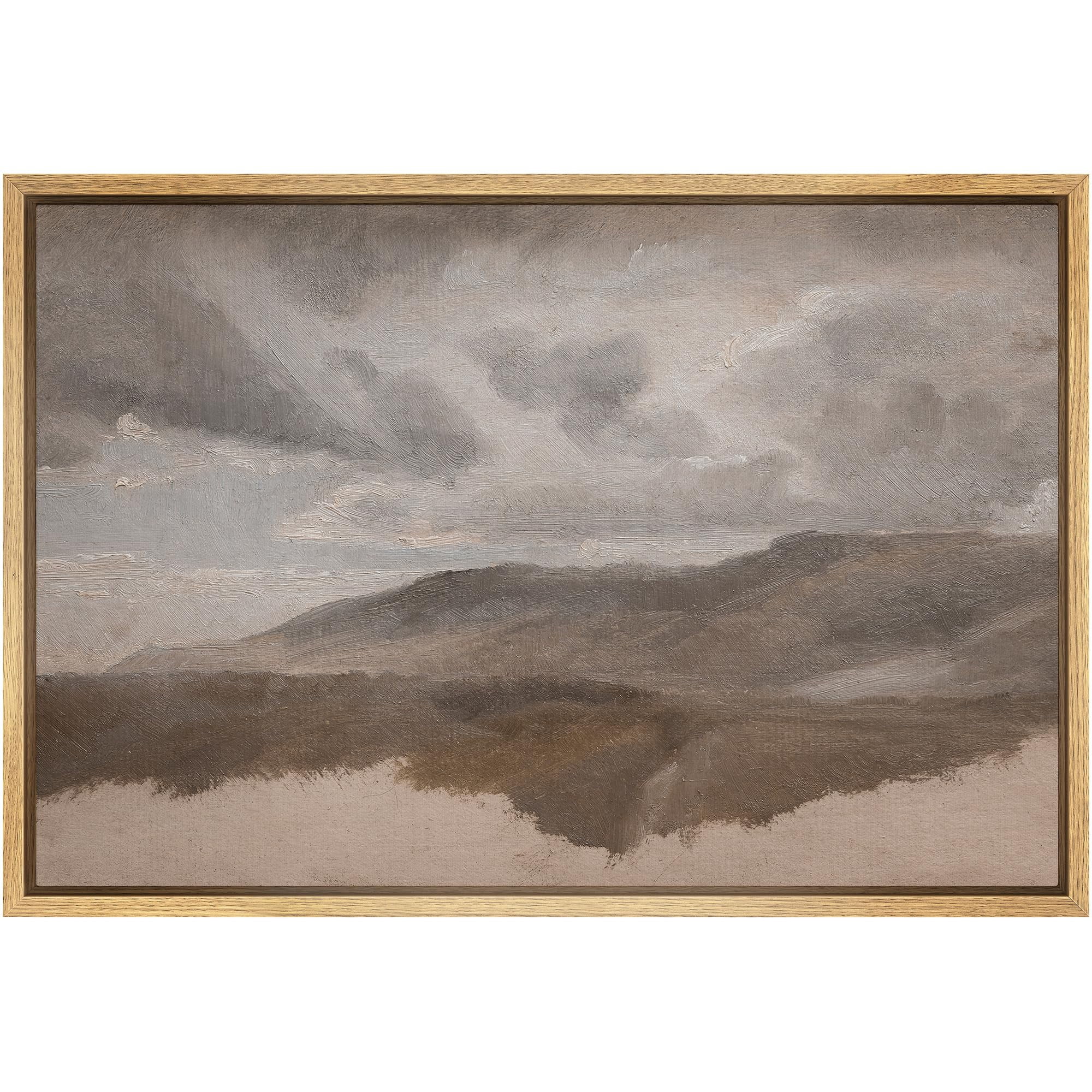 IDEA4WALL Framed Canvas Wall Art Moody Mountain Horizon Abstract Earth ...