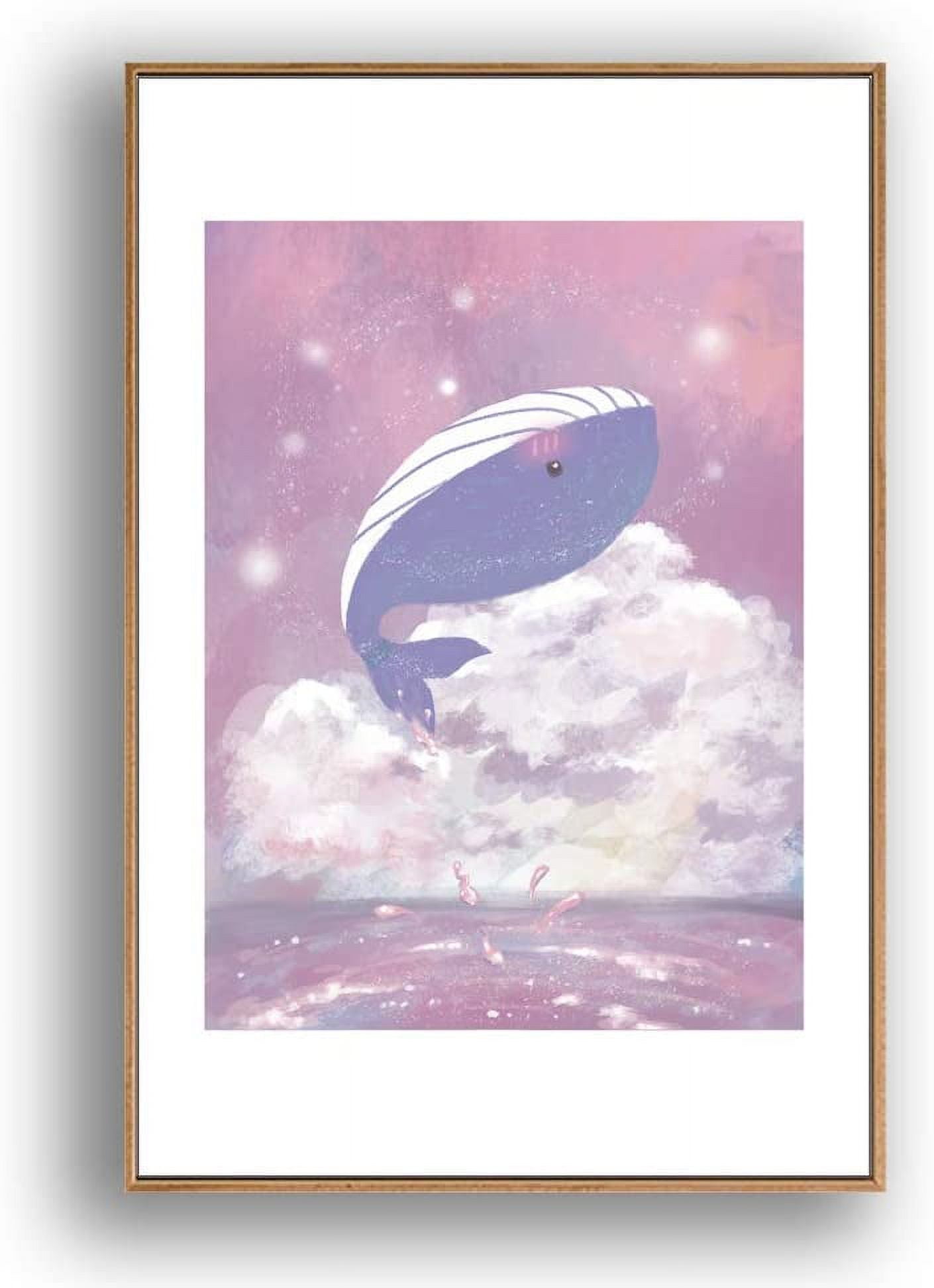 IDEA4WALL Framed Canvas Wall Art for Living Room, Bedroom Whale Canvas ...