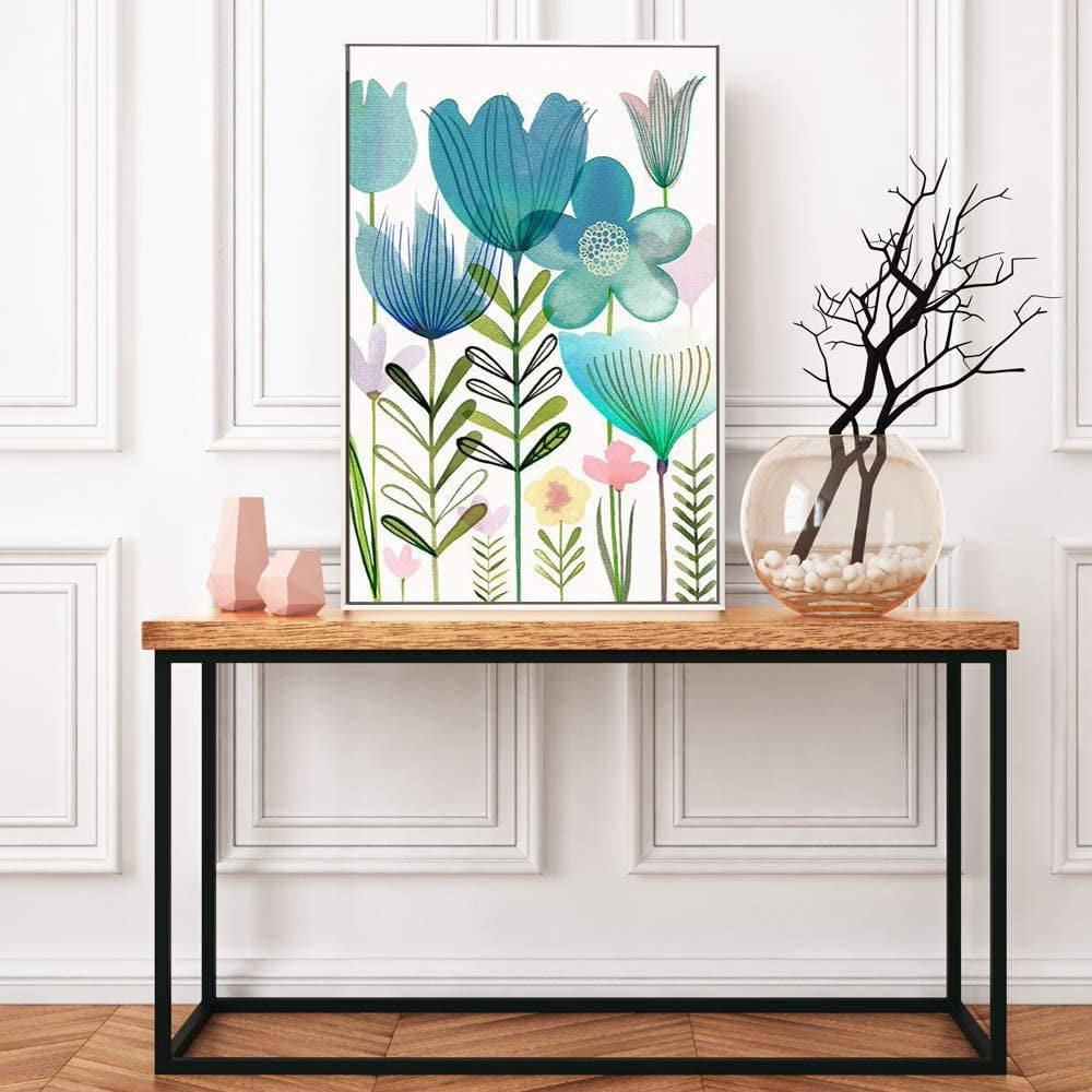IDEA4WALL Framed Floral Wall Art Canvas Prints Flowers Painting ...