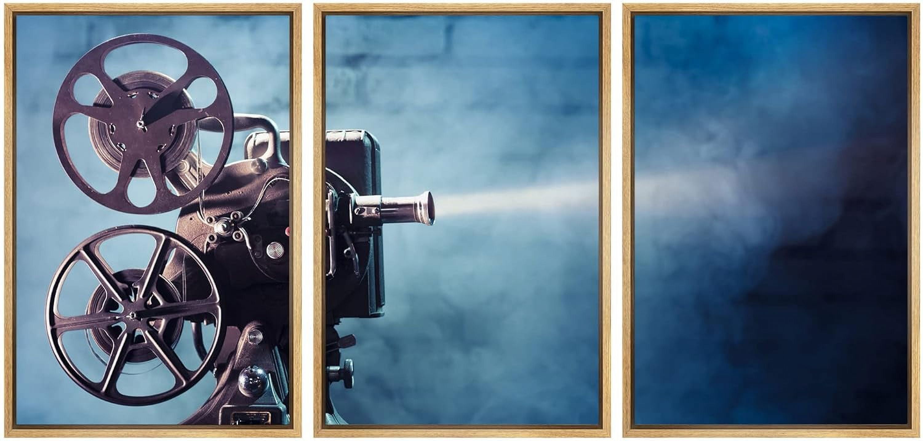 IDEA4WALL Framed Wall Art Canvas Print Set Retro Vintage Hollywood Film ...