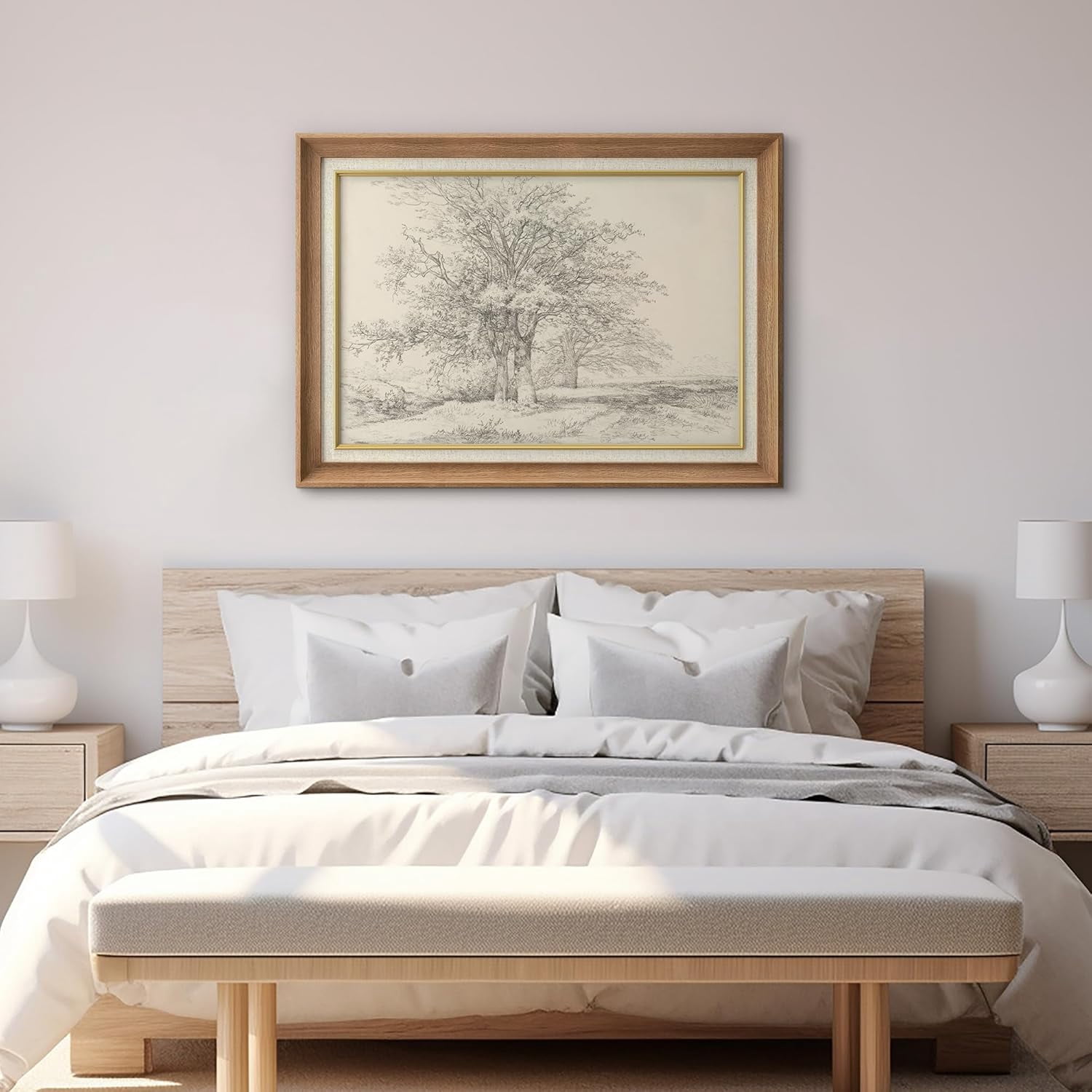 IDEA4WALL Premium Frame Wall Art Sketch Intricate Pencil Drawing of ...