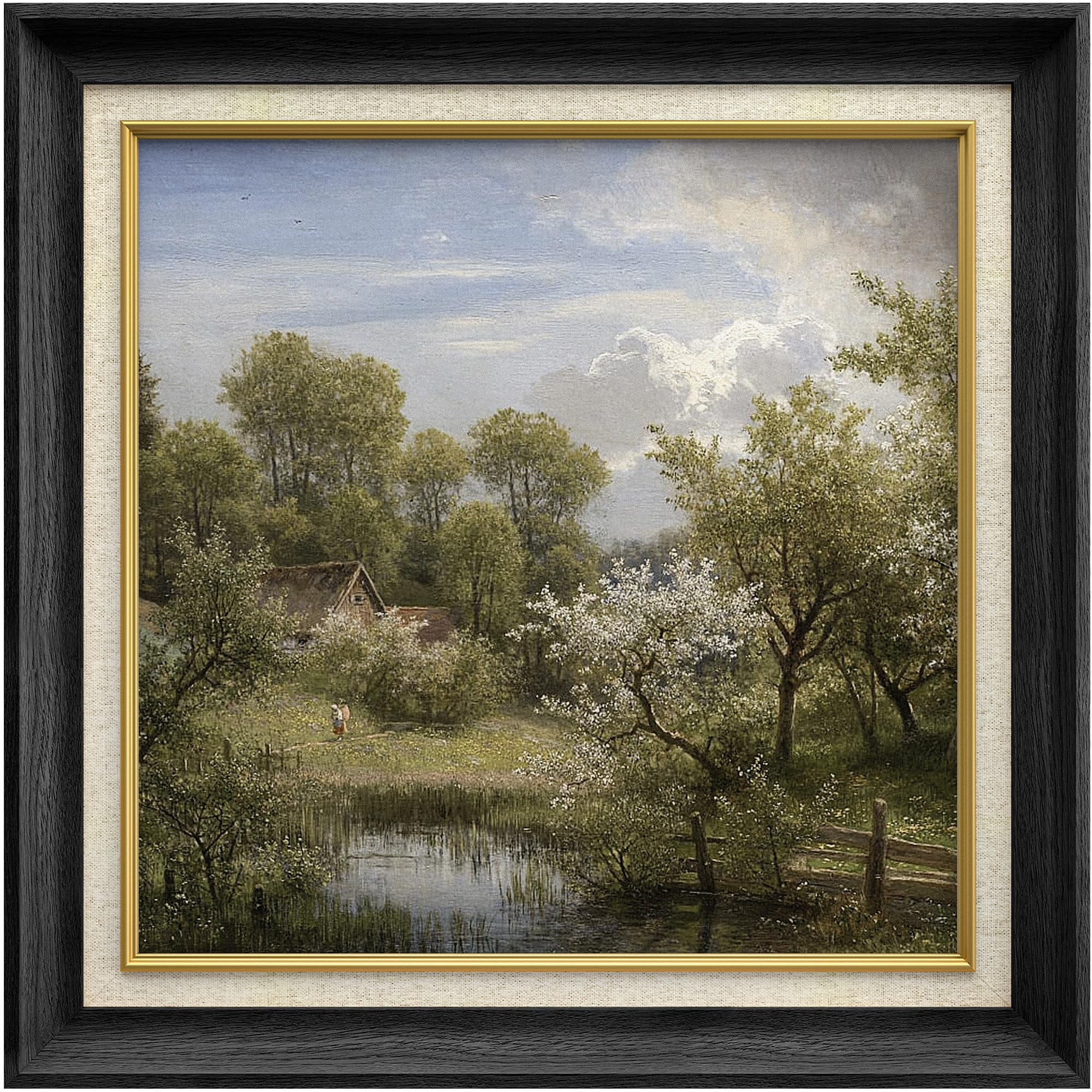 IDEA4WALL Premium Frame Wall Art Spring Summer Countryside Scenery ...