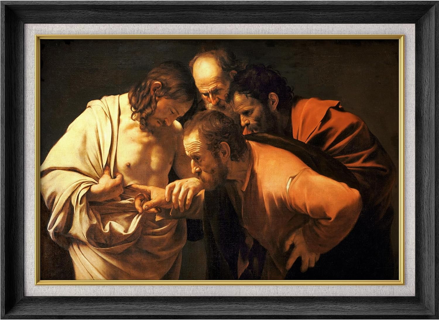 IDEA4WALL Premium Frame Wall Art The Incredulity of Saint Thomas by ...